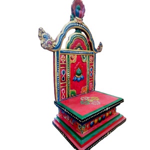 35 Cm, Wooden Altar Base, Throne for Statues, Handpainted With Typical ...