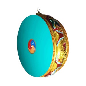45 Cm Diameter, Traditional Tibetan Drum DHYANGRO for Buddhist Rituals ...