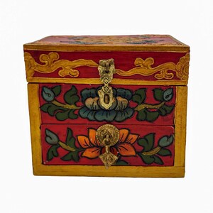 Traditional Tibetan Himalayan Wooden Boxes for Jewelries, Handcarved ...