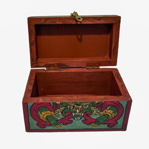 MEDIUM SIZE - Tibetan Wooden Boxes With Cheppu Design, Hanpainted With ...