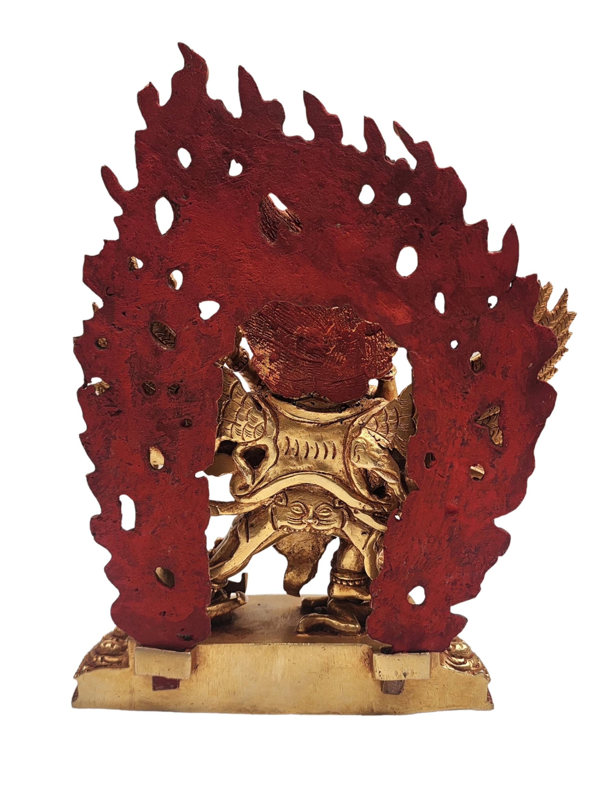 21 Cm, Buddhist Statue of Vajrakilaya, Handbeaten With Full Gold ...