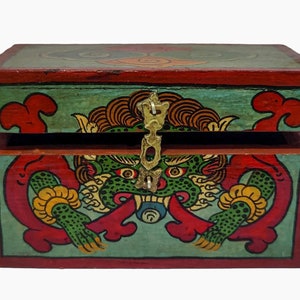 MEDIUM SIZE - Tibetan Wooden Boxes With Cheppu Design, Hanpainted With ...