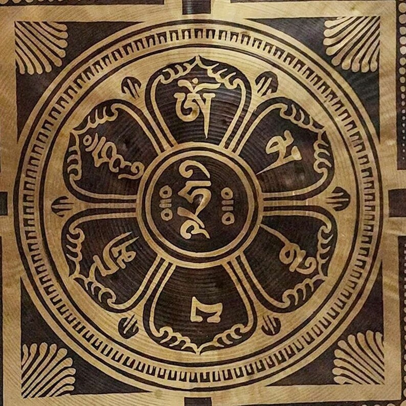 44 Cm Diameter, Tibetan Curve Gong, Handcarved With Kalachakra Mandala ...