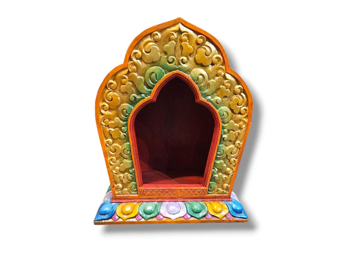 28 Cm, Traditional Tibetan Wooden Altar, Throne for 6" Statues ...