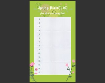 PRINTABLE MARCH Bucket List Checklist Shamrock Spring - Etsy