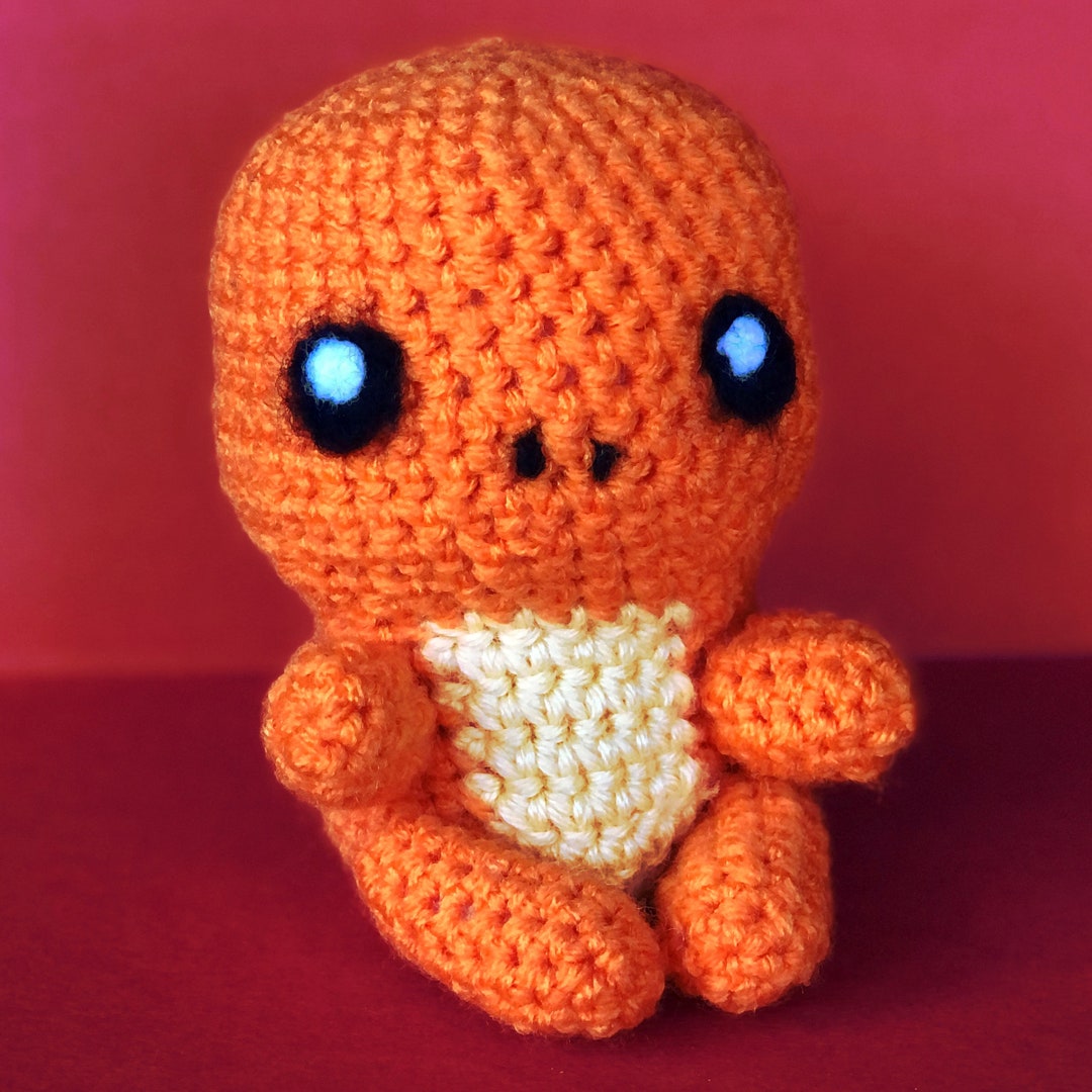 Crochet Charmander Inspired Amigurumi, Stuffed Pokemon Inspired Plush ...