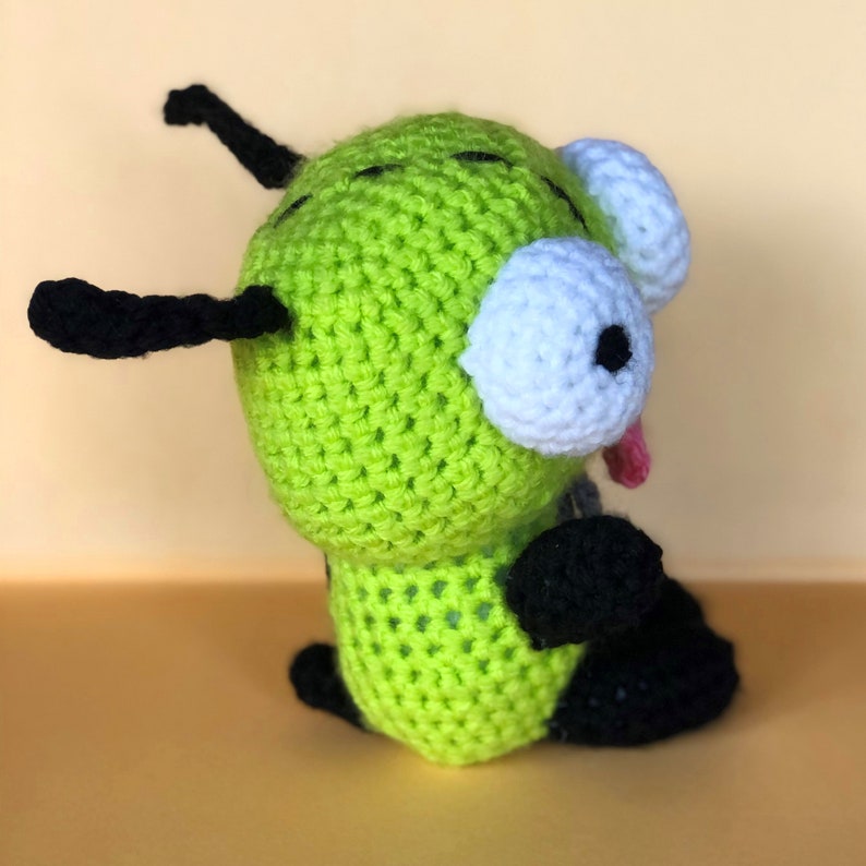 Crochet GIR Inspired Amigurumi, Stuffed Invader Zim Inspired Plush Toy ...