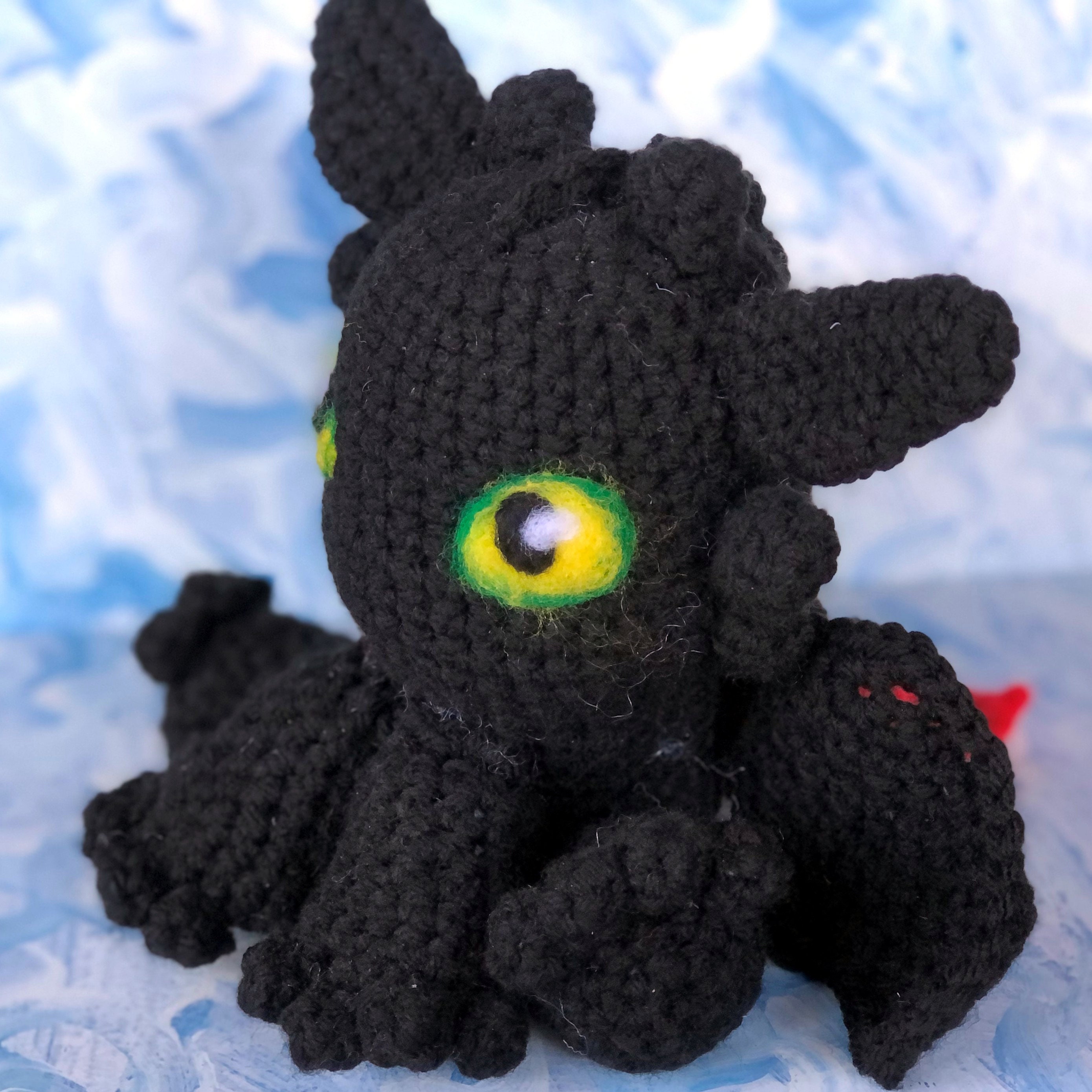 Crochet Toothless Inspired Amigurumi, Stuffed How to Train Your Dragon ...