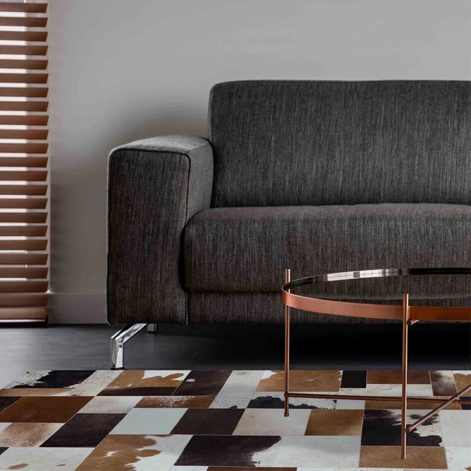 Handmade Cowhide Patchwork Area Rug | Real Cow Skin Carpet - Etsy