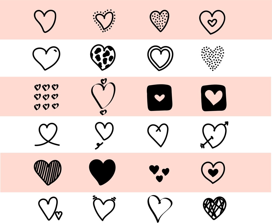 Heart Shapes - SVG - PNG - EPS - Instagram / Cricut - Instant Download ...