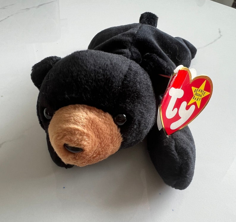 Ty Beanie Babies Blackie the Bear Birth Date 7-15-94 Style 4011 *RARE ...