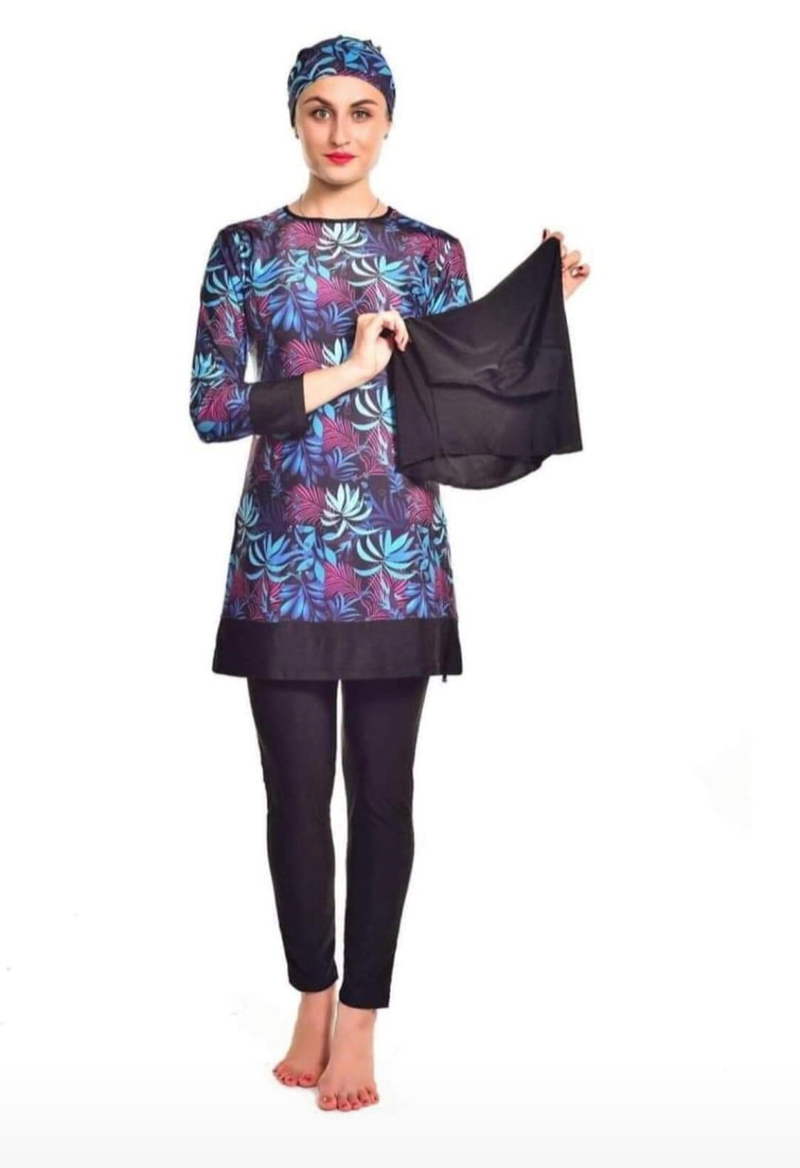 Fully Covered Modest Swimming Suit, Sun Protective , Rash Guard Bathing ...