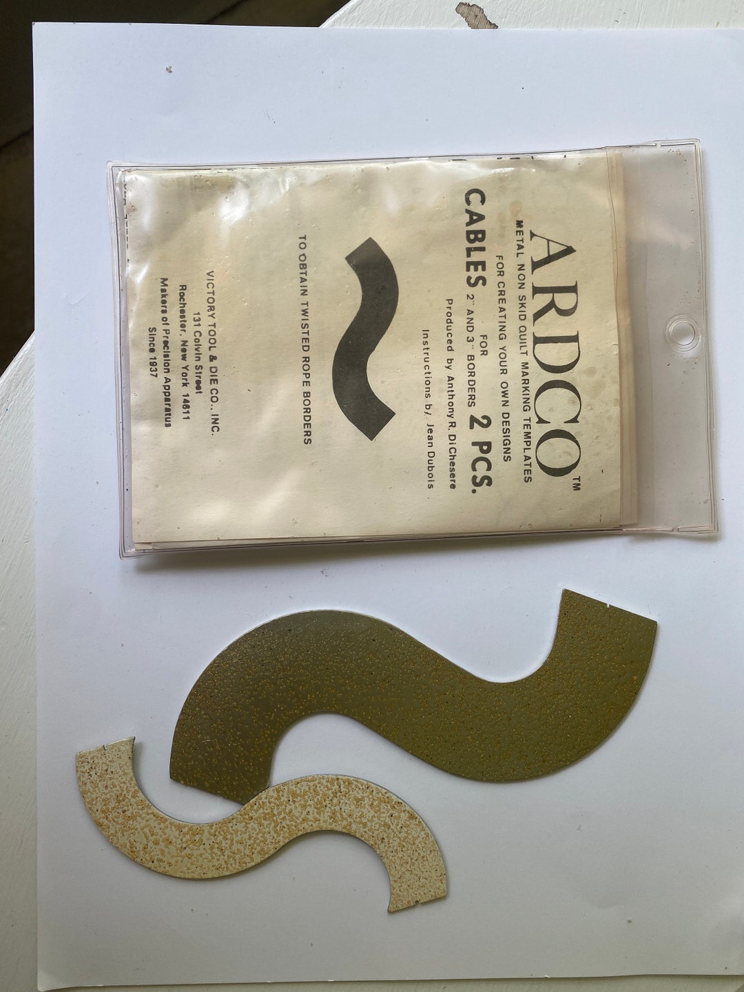 Ardco Precision Metal Non Skid Quilting Templates Pattern - Etsy