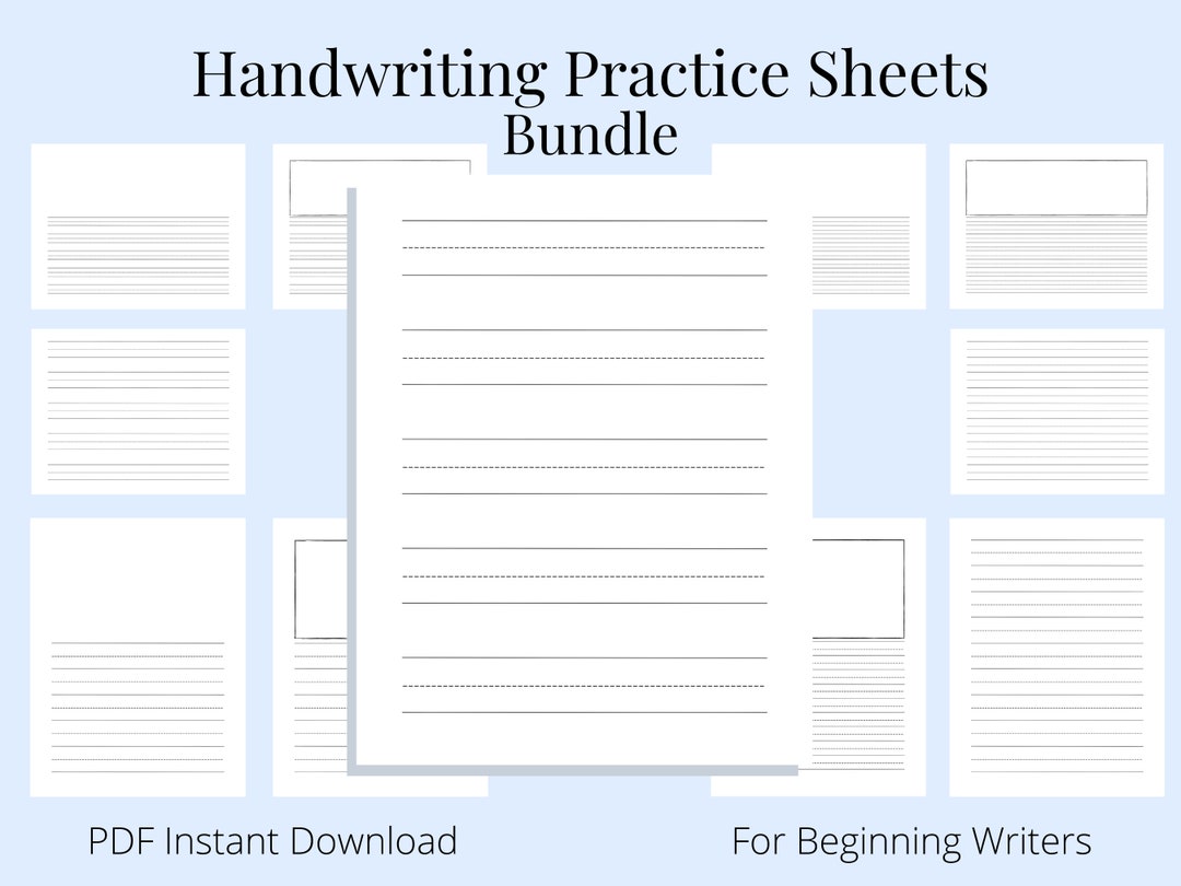 Printable Beginning Writer's Lined Paper for Preschool, Kindergarten ...