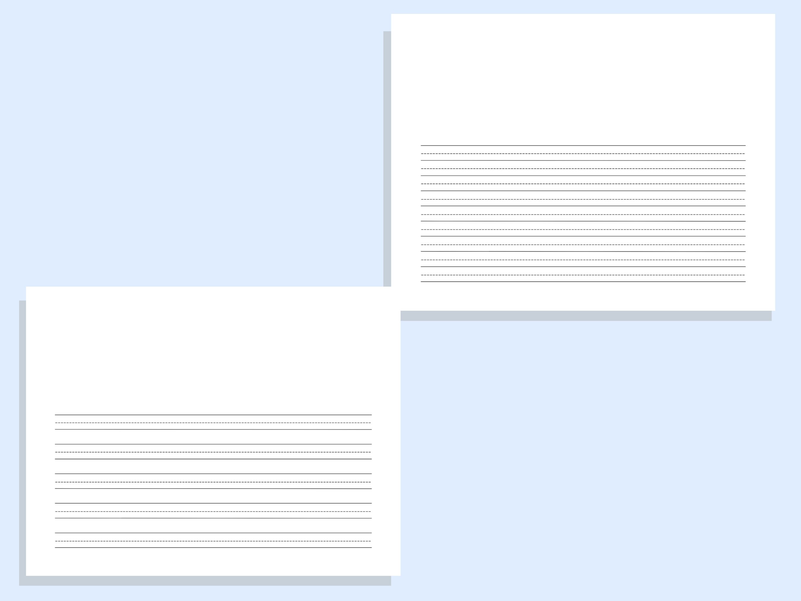 Printable Beginning Writer's Lined Paper for Preschool, Kindergarten ...