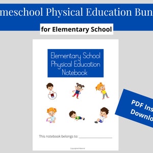 PDF Printable Homeschool PE Log Book Bundle for Elementary School ...