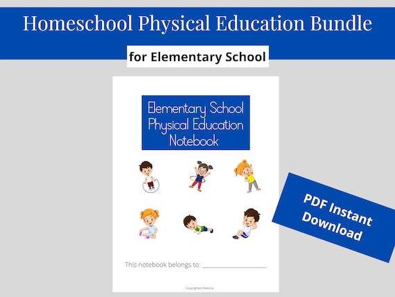 PDF Printable Homeschool PE Log Book Bundle for Elementary - Etsy