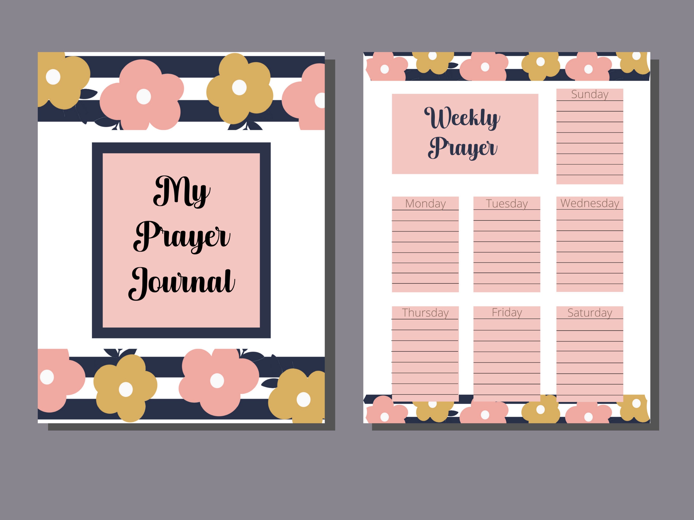 Diario de oración imprimible PDF descarga instantánea - Etsy México