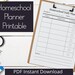 Homeschool Planner Printable Instant PDF Download 8.5x11 Daily Schedule ...