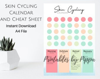 Skin Cycling Calendar - Etsy