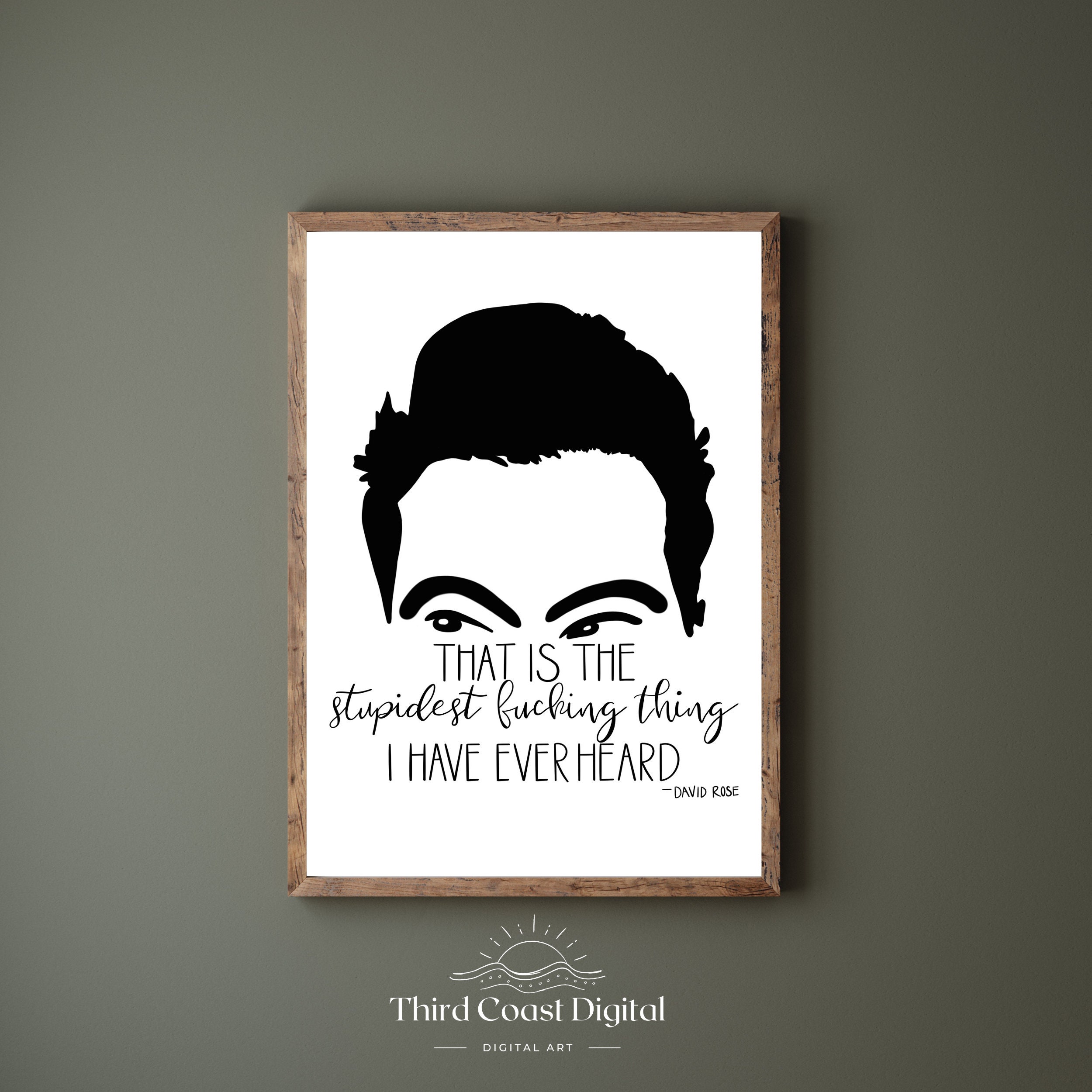 Schitt's Creek / David Rose / Digital Print / Hand Lettered Art ...