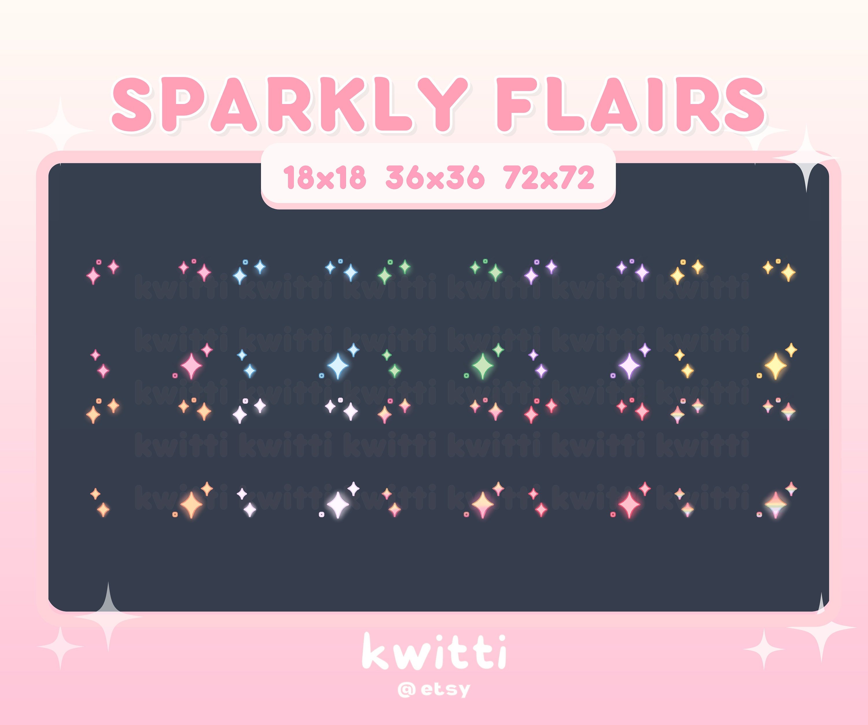 Sparkly Twitch Sub Badge Flair Cute | Bit Badges | Twitch Sub Badge ...