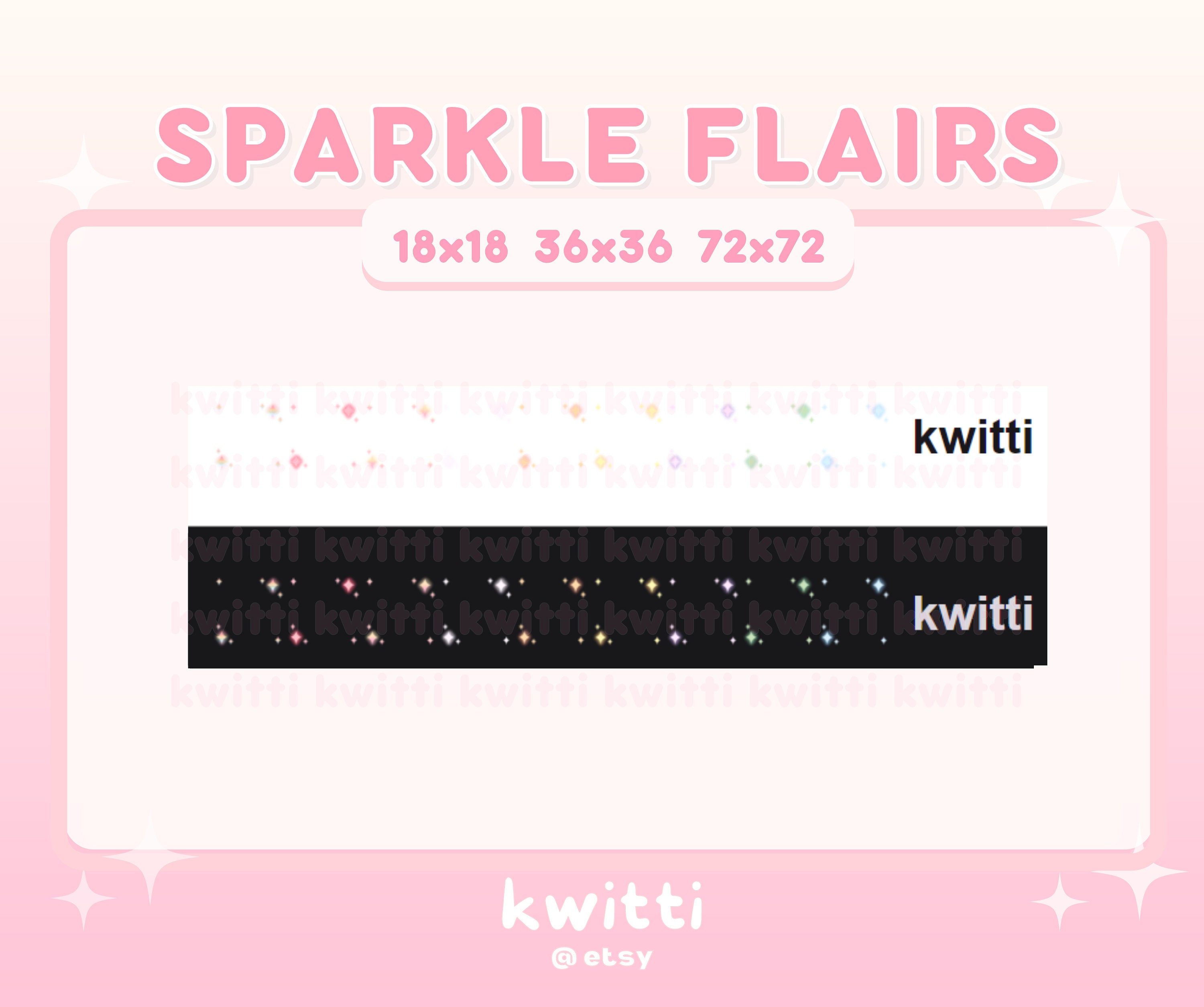 Sparkle Twitch Sub Badge Flair Cute Bit Badges Twitch Sub Badge Flair Stream Badges Etsy