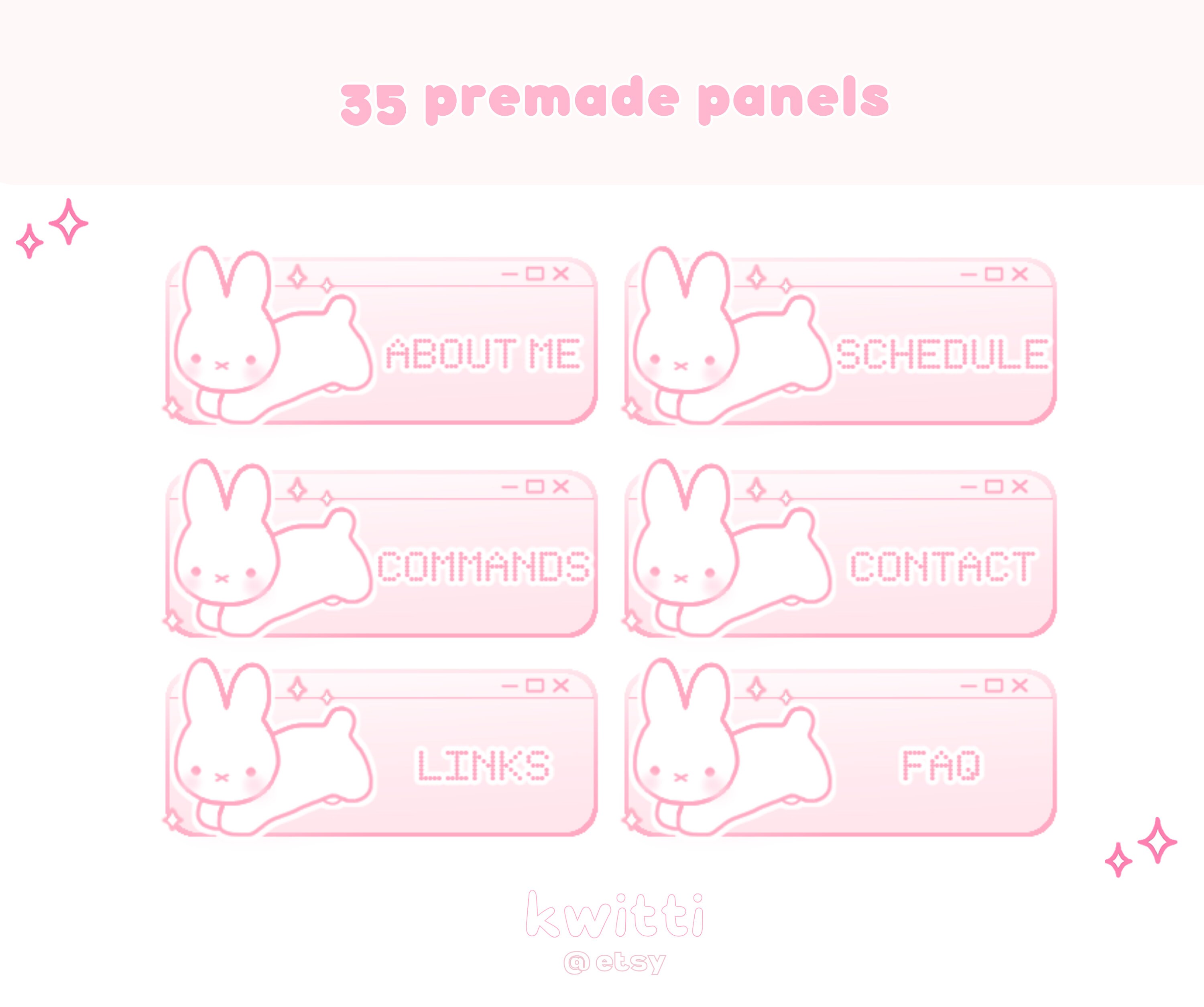 Animated Pink Cute Lofi Stream Package Bunny Plush | Y2k Aesthetic ...