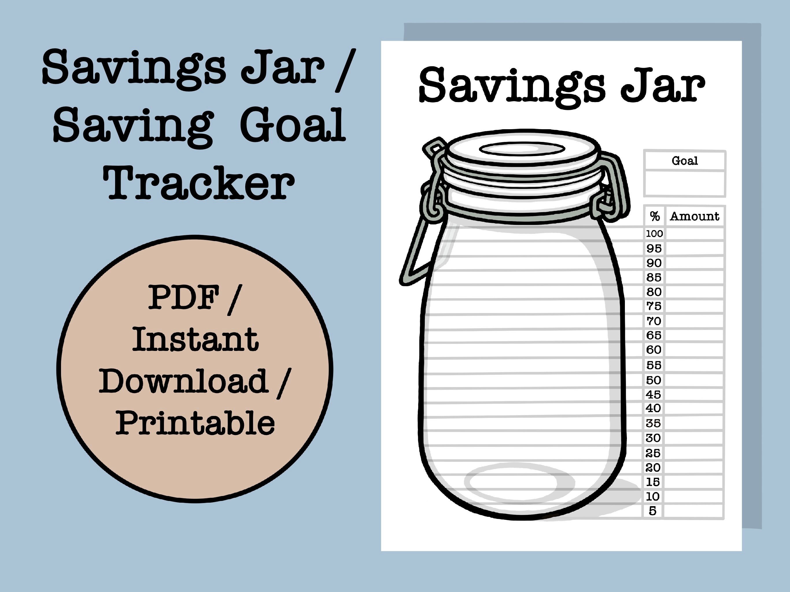 Money Jar Challenge Sheet