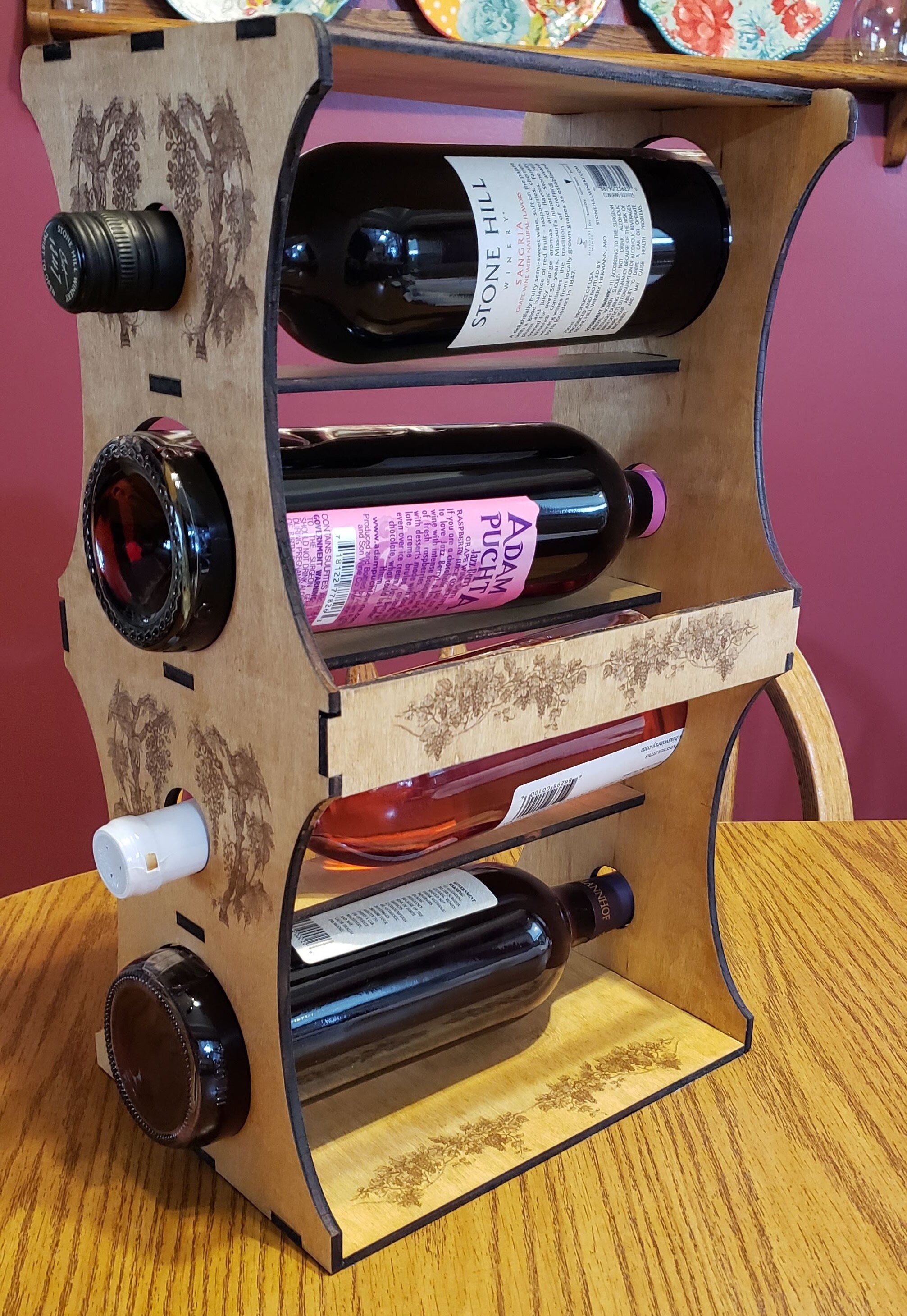Wine Rack LASER CUTTING FILE - Svg Dxf Ai Lbrn2 - Etsy