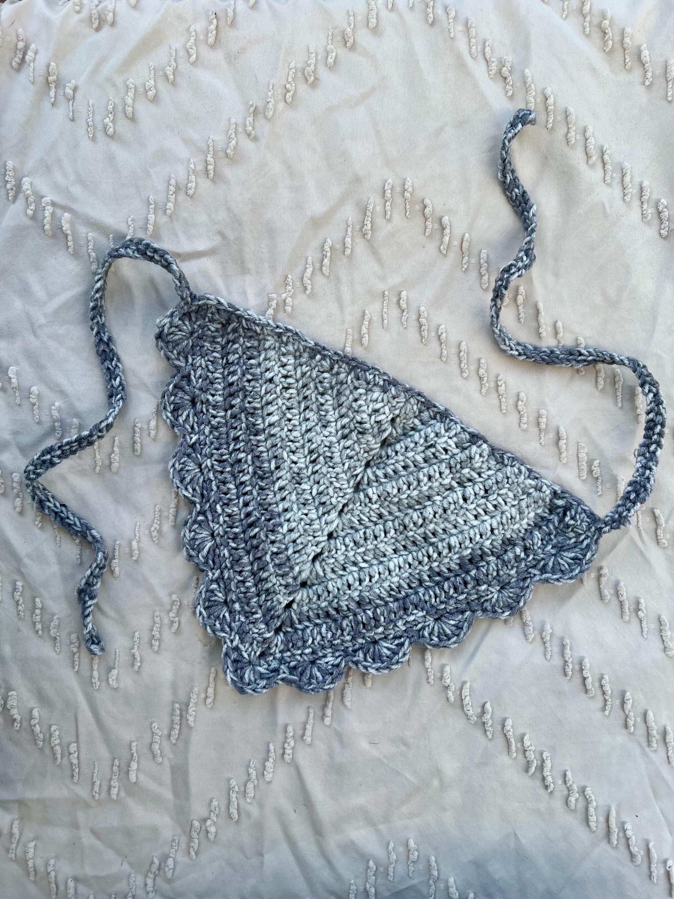 Crochet Bandana, Hair Accessory, Boho Accessory, Grey Hair Bandana - Etsy