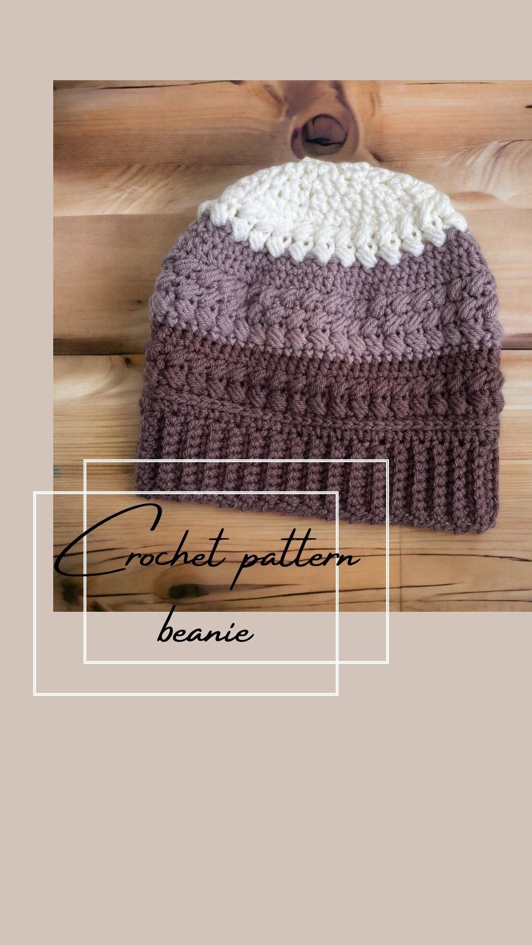 Crochet Pattern | Beanie | Stocking Cap | Fall or Winter | Crochet ...