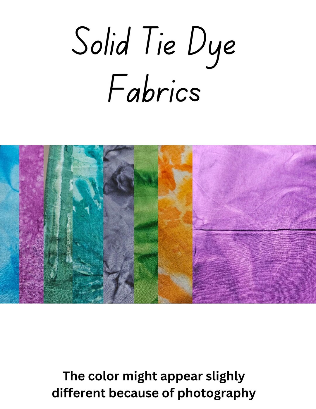 Solid Tie Dye Fabrics - Etsy