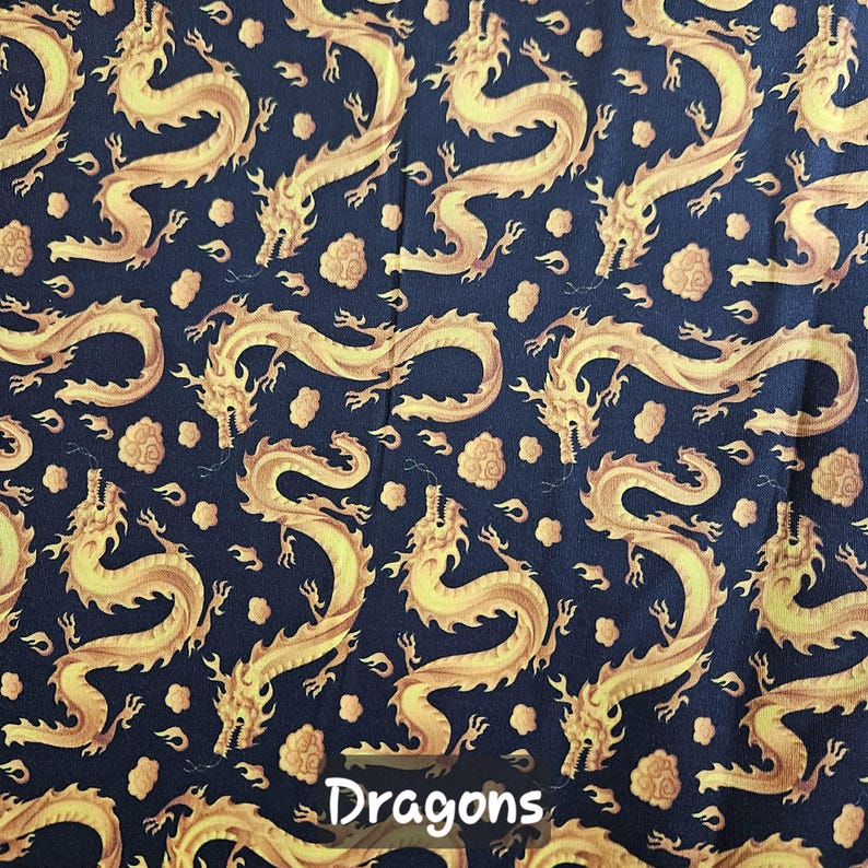 Dragon Fabric - Etsy