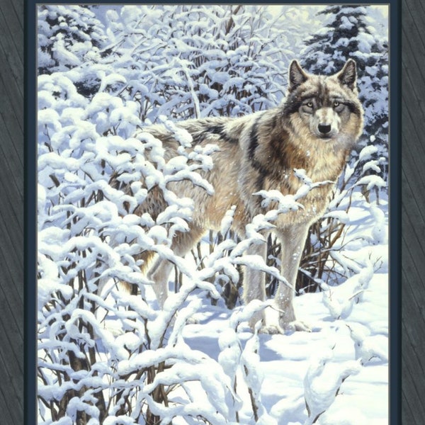 Wolf Fabric Panel - Etsy