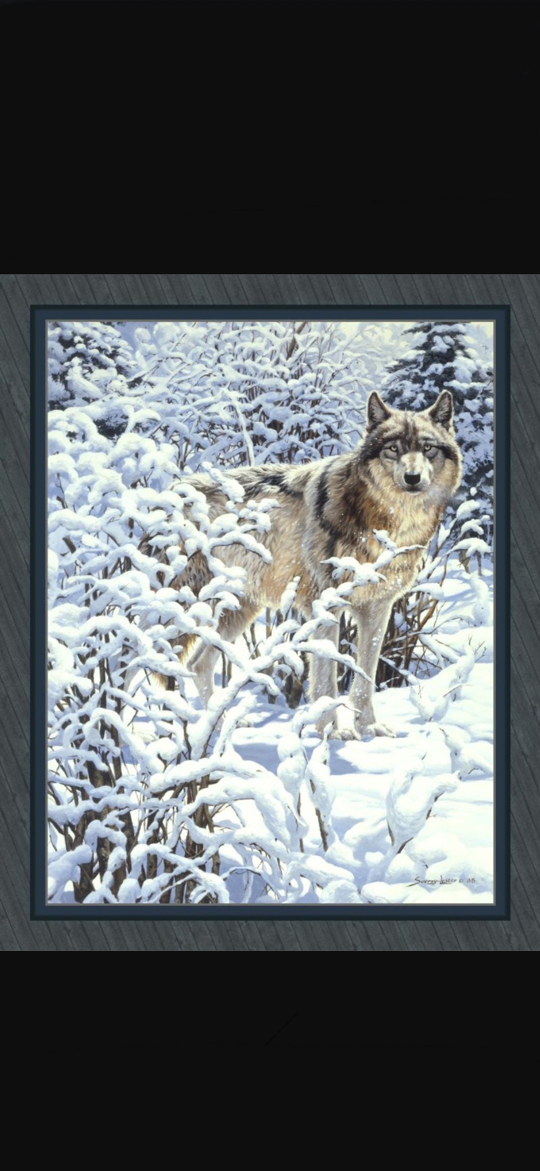 Winter Spirit Wolf Panel - Etsy