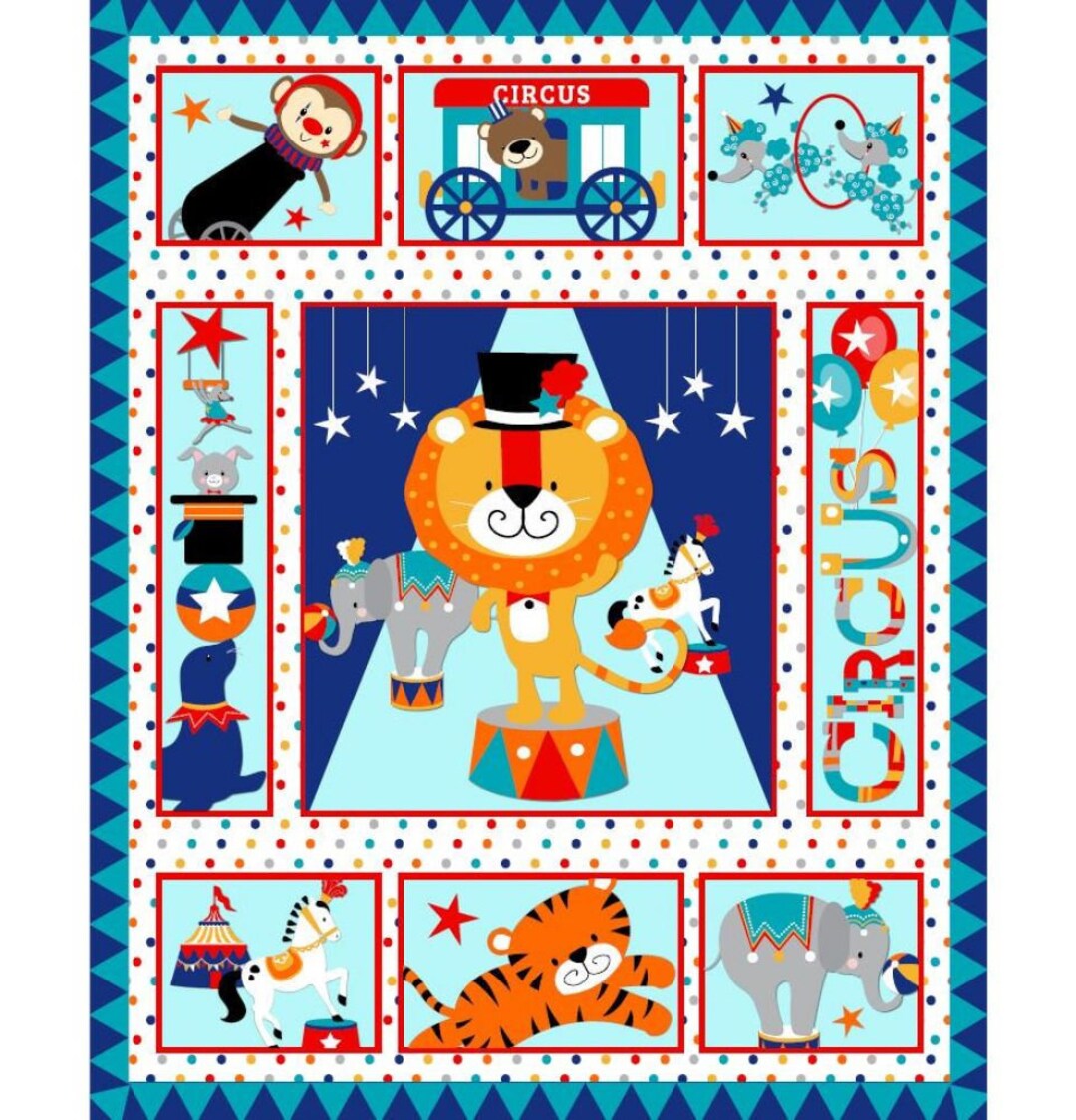 Circus Delight: A Pre-quilted Baby Quilt for Your Little Performer - Etsy