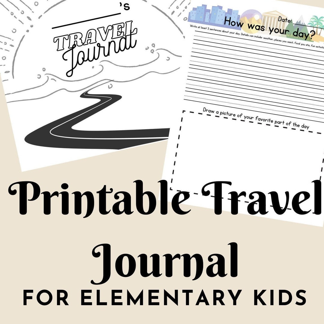 Elementary Travel Journal- Printable Instant Download- Vacation ...