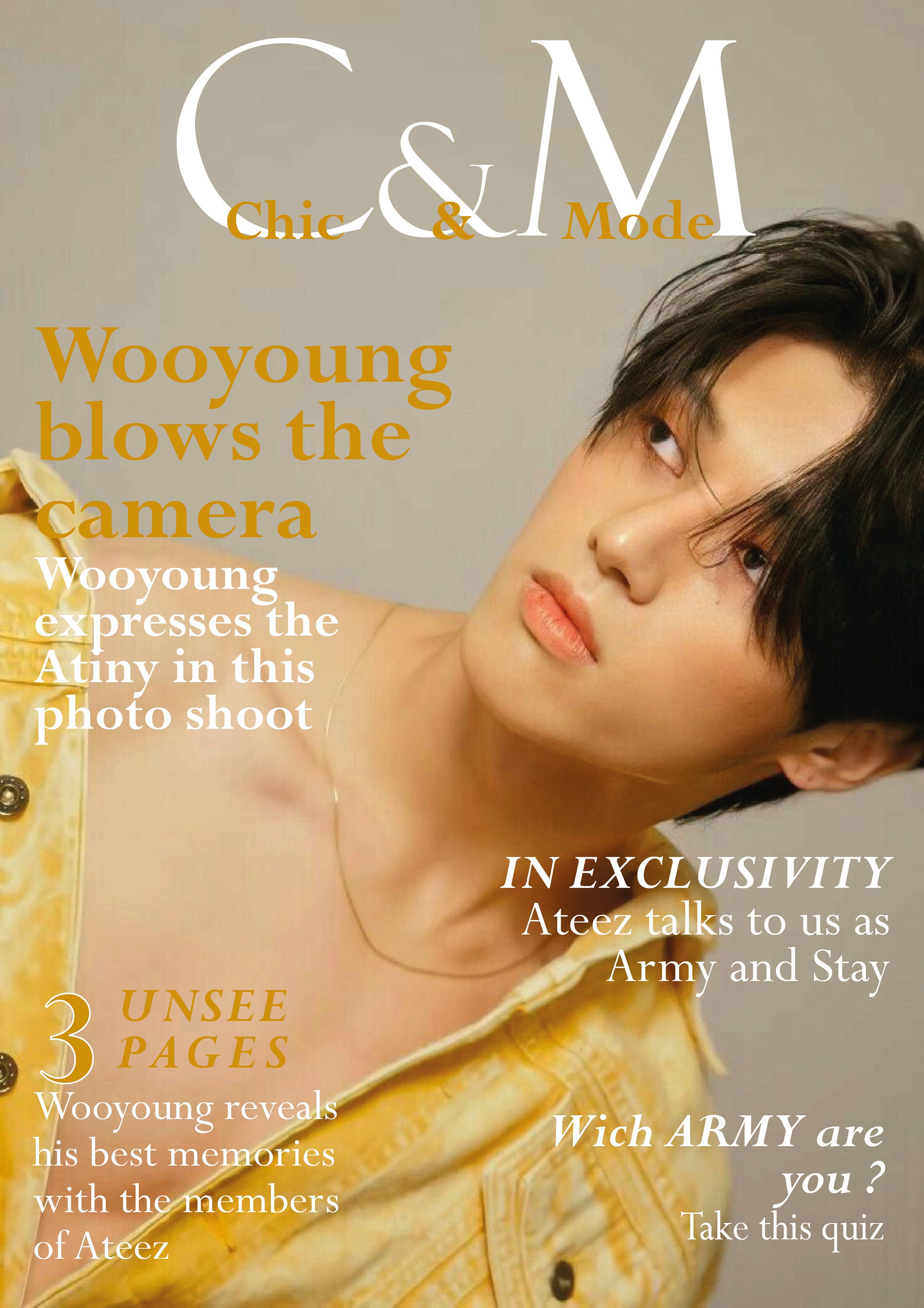 Wooyoung Magazine Cover - Etsy