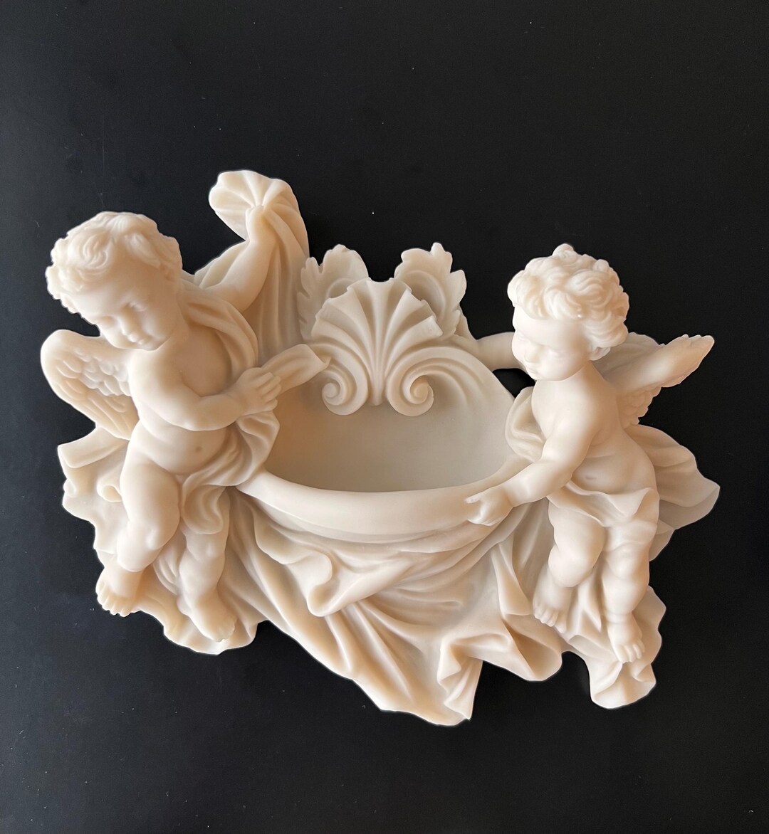 Vintage Ivory Cherub Wall Font Angel Wall Plaque Classical European ...