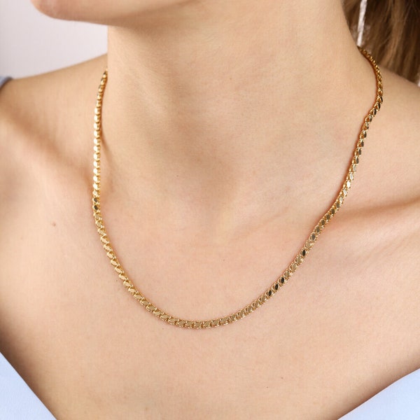 14k Gold Chain - Etsy