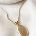 14k Solid Gold Yellow Oval Locket Necklace, 14K Real Gold Locket ...