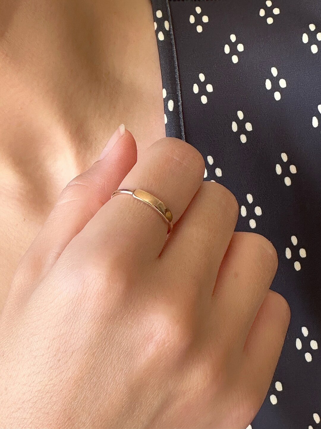 14 Carat Real Gold Wedding Ring, Solid Gold Ring, Gold Ring, Men's ...