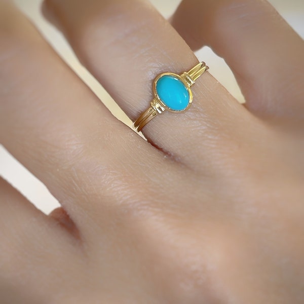 Turquoise Gold Ring - Etsy