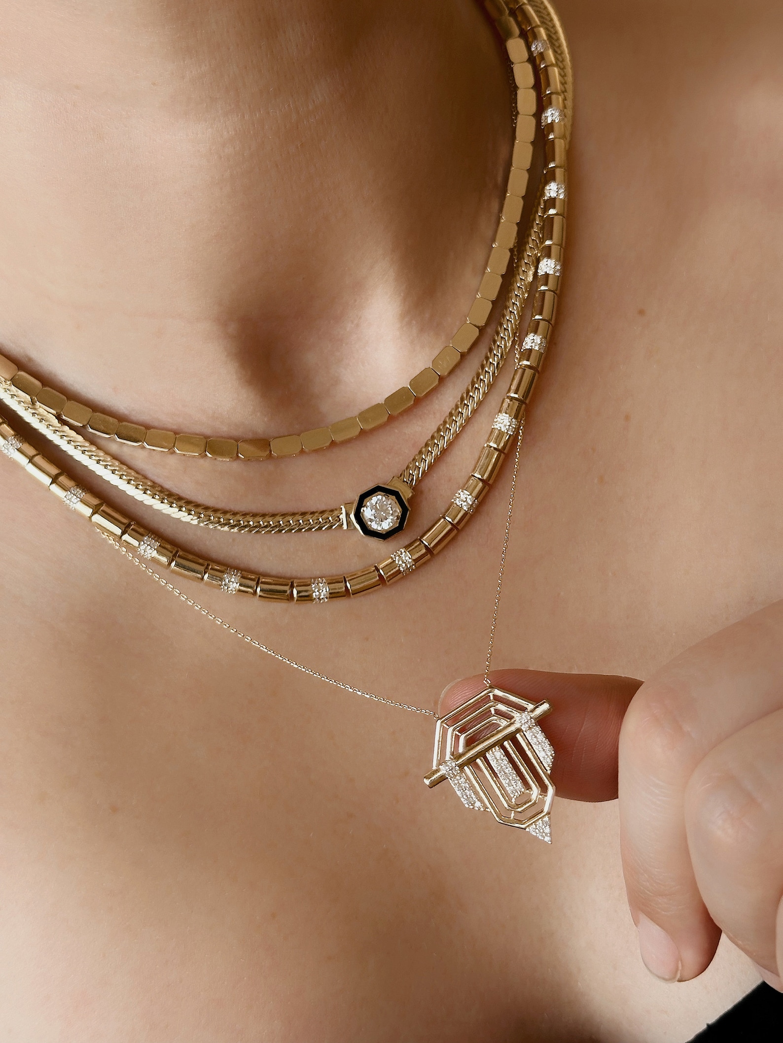 14k Solid Gold Knight Necklace, Unisex Special Gift, Gold Necklace ...