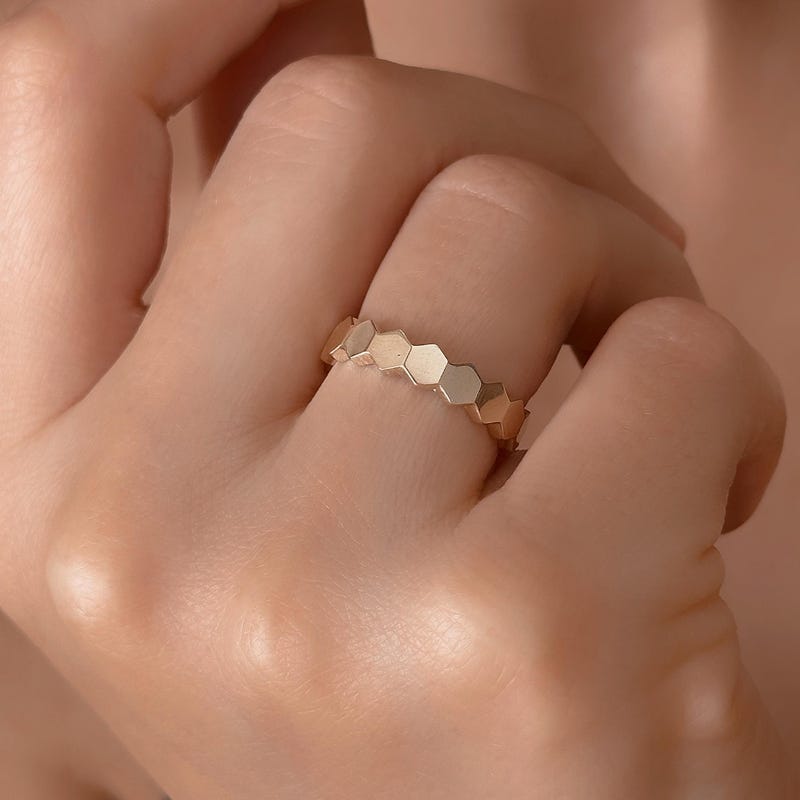 Hexagon Ring - Etsy