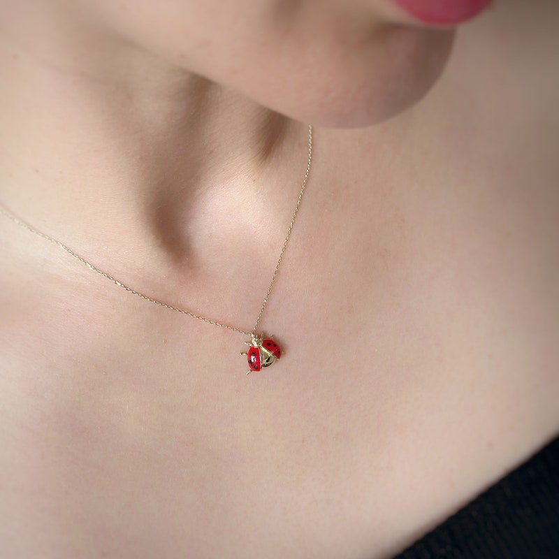 Ladybug Necklace - Etsy