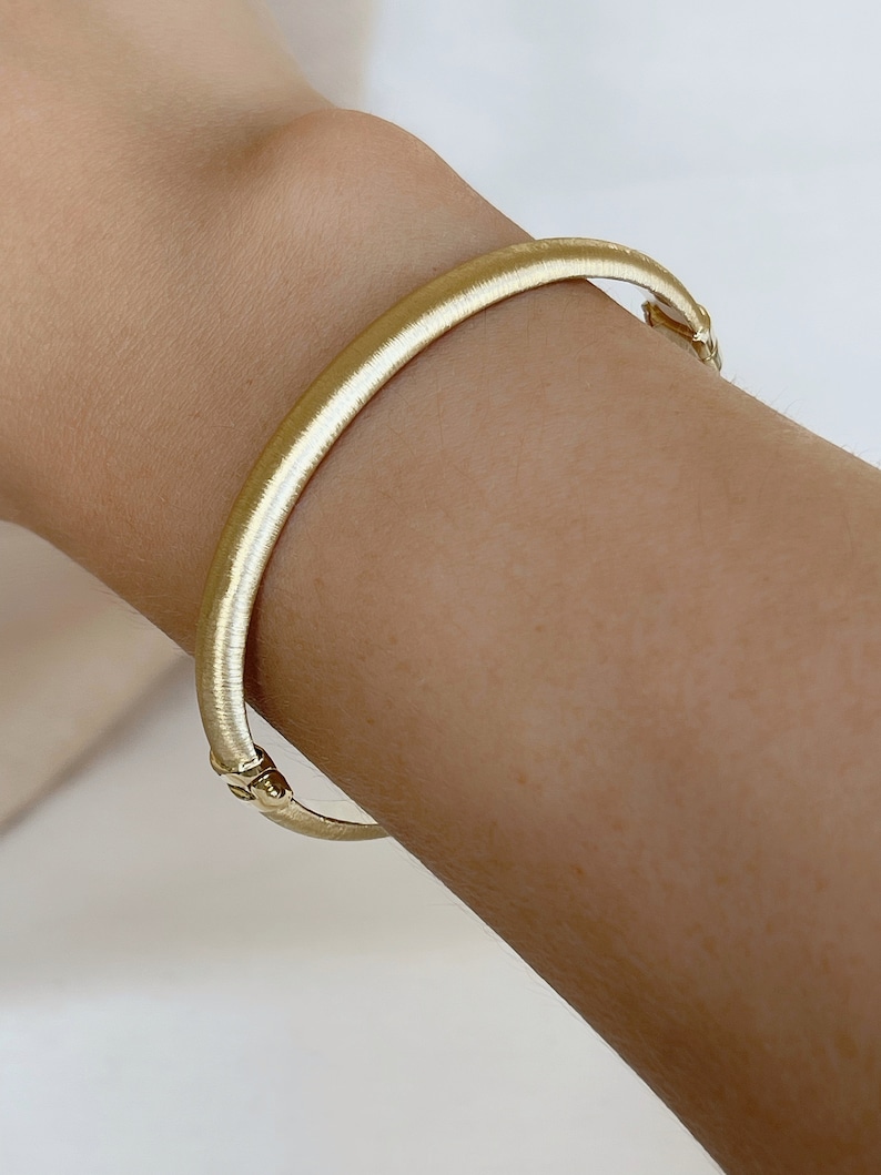 14k Solid Gold Bangle Bracelet Solid Gold Bangle Jewelry - Etsy