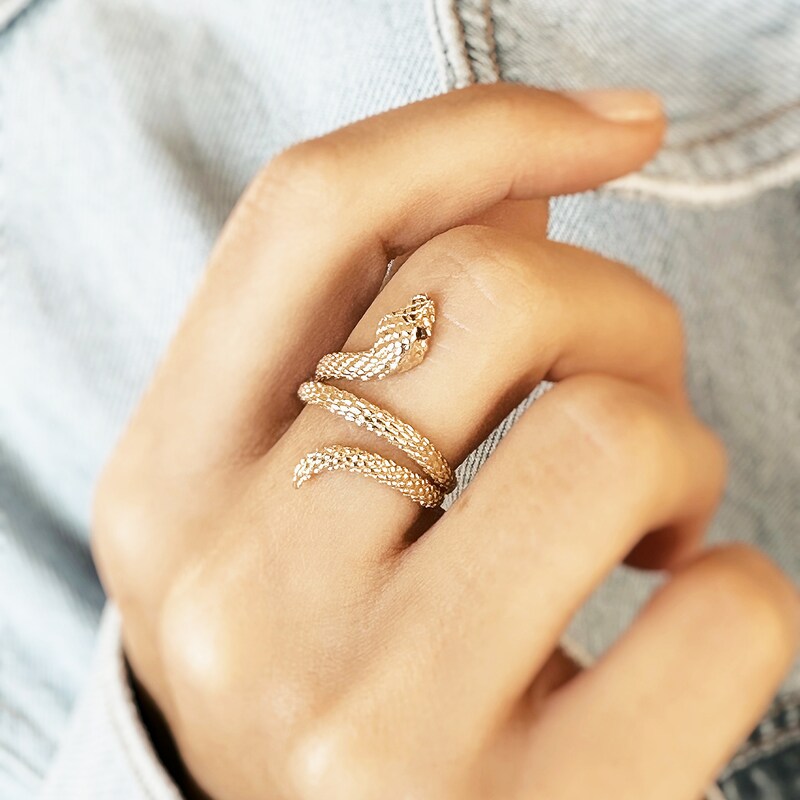 Gold Snake Ring - Etsy