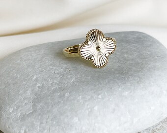 Gold Clover Ring - Etsy